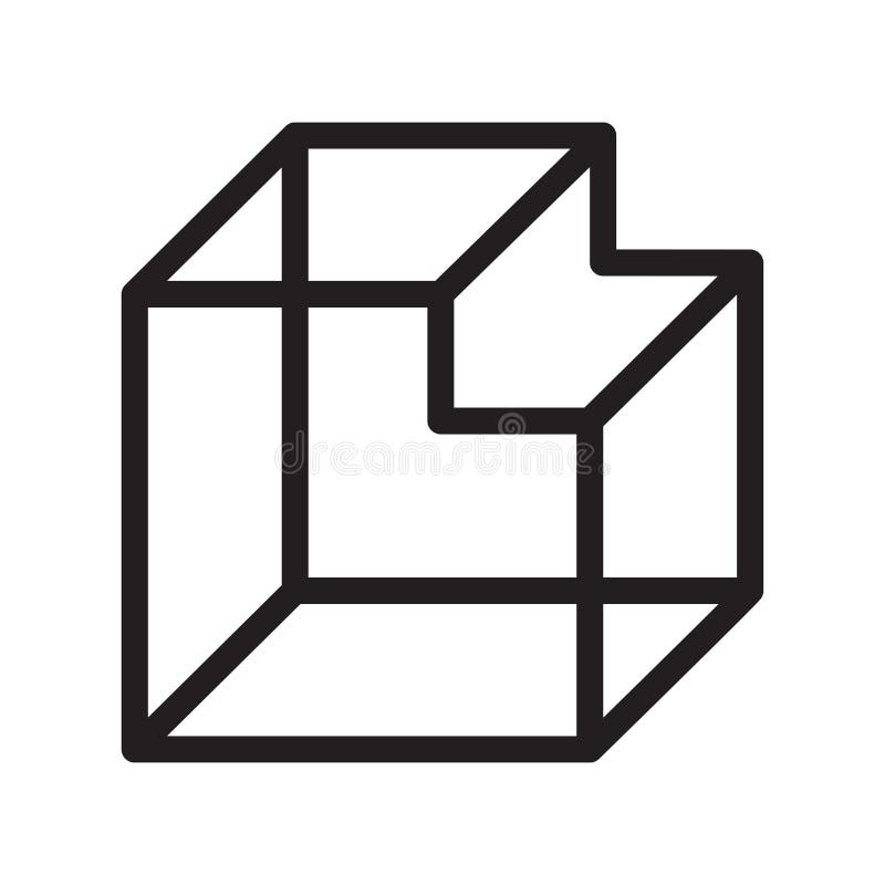 Cube Icon Vector Sign and Symbol Isolated on White Background, C Stock ...