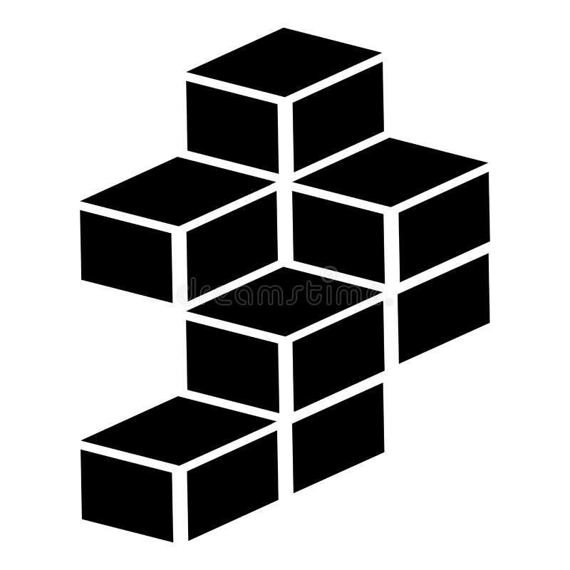 Cube Icon Vector Sign and Symbol Isolated on White Background, C Stock ...