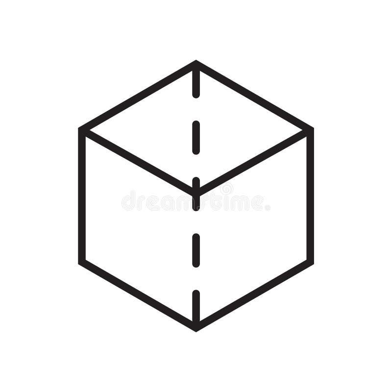Cube Icon Vector Sign and Symbol Isolated on White Background, Cube ...