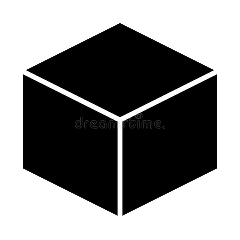 Geometry Cube Icon In Trendy Design Style. Geometry Cube Icon Isolated ...