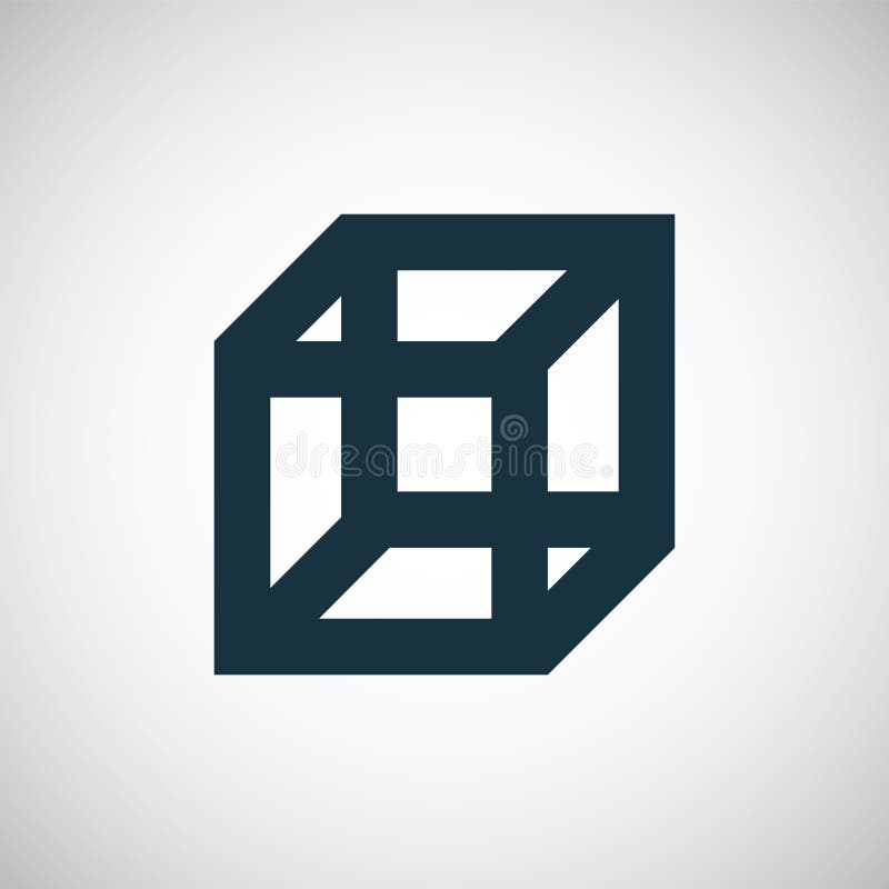 Cube icon for web and UI stock vector. Illustration of square - 159592275