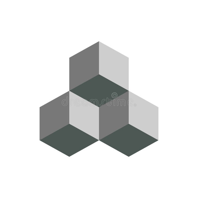 Cube Isometric Logo Concept, 3d Vector Illustration. Flat Design Style ... Cube Isometric Logo Concept, 3d Vector Illustration. Flat Design Style ...