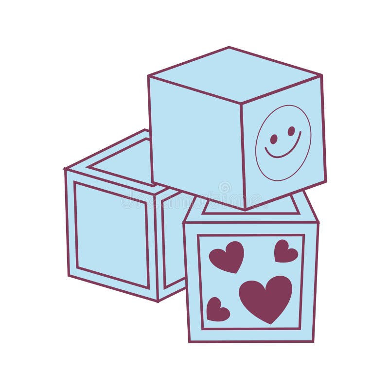 Cube Kids Toy Isolated Icon Stock Vector - Illustration of gift, baby ...