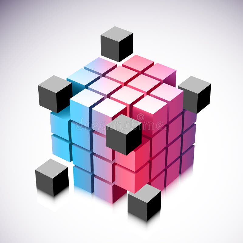 Cube stock vector. Illustration of design, vector, symbol - 37273882