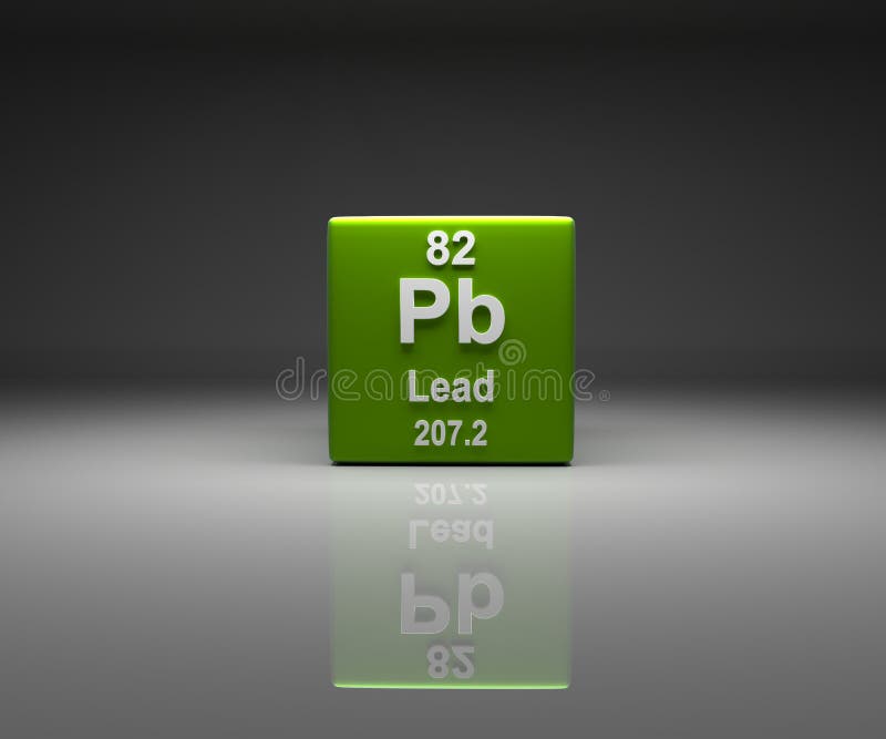 Cube with Lead Number 82 Periodic Table Stock Illustration ...