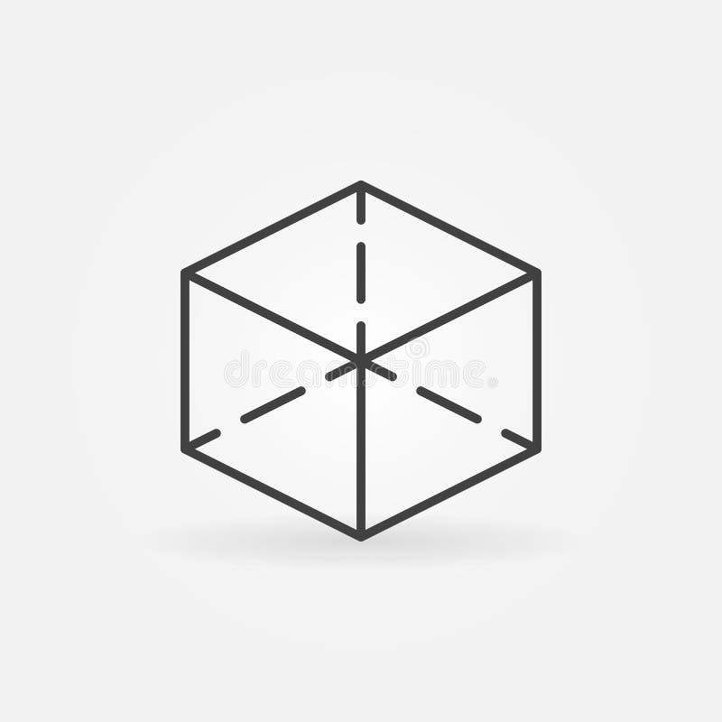 Cube line icon stock vector. Illustration of abstract - 88683187