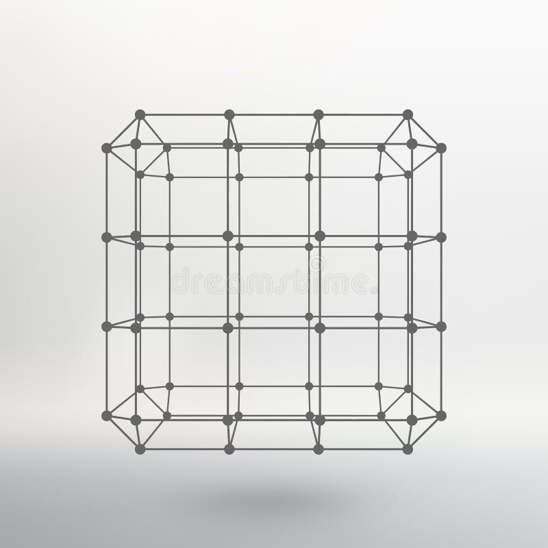 Cube of Lines and Dots. Cube of the Lines Connected To Points ...