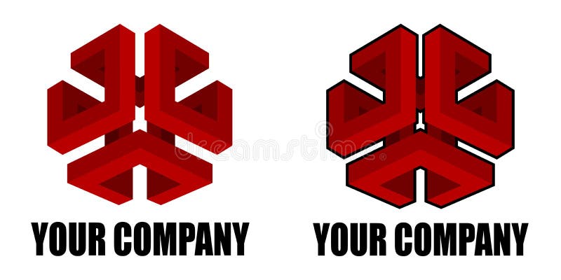 Red Square Logo for Your Business Stock Vector - Illustration of modern ...