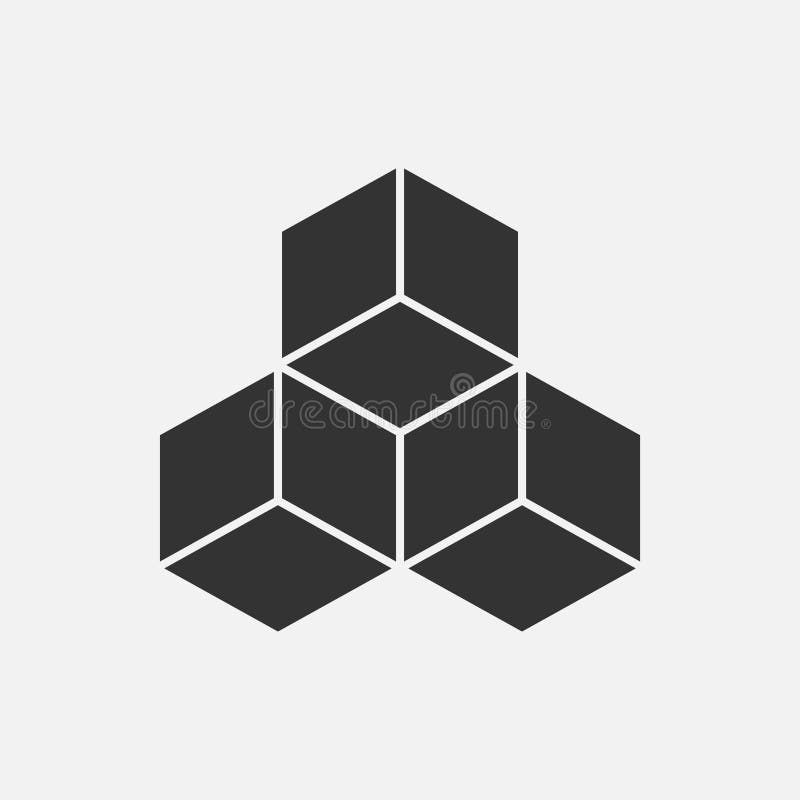 Cube Logo Concept, Vector Illustration. Flat Design Style. Cube ...