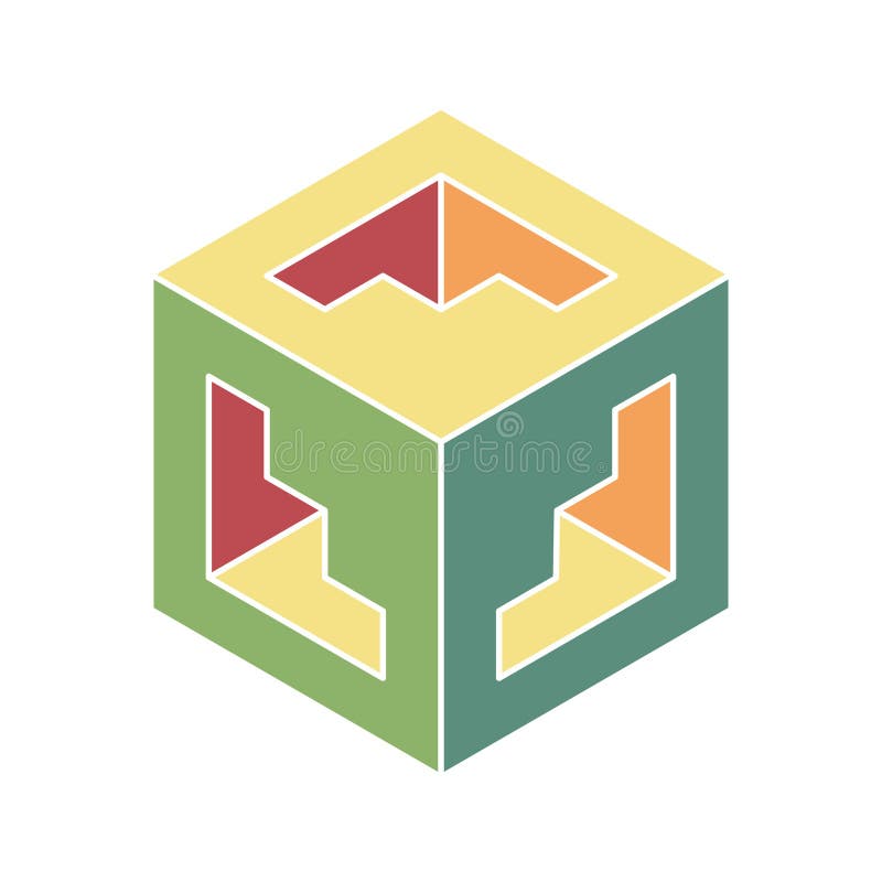 Cube Logo, Geometric Vector Design. Box Logotype Company, Trendy Techno ...