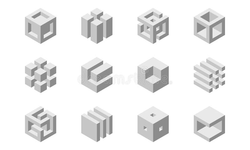 Cube Logo, Geometric Vector Design. Box Logotype Company, Trendy Tech ...