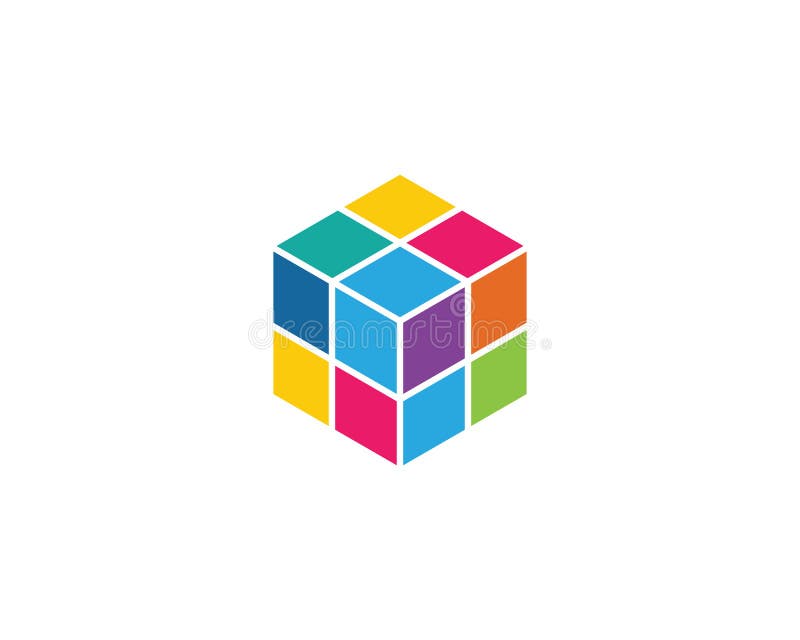 Cube Logo Template Vector Icon Stock Vector - Illustration of icon ...