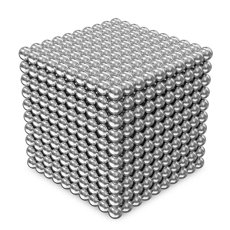 Cube Made from Silver Spheres Editorial Photo - Illustration of concept ...
