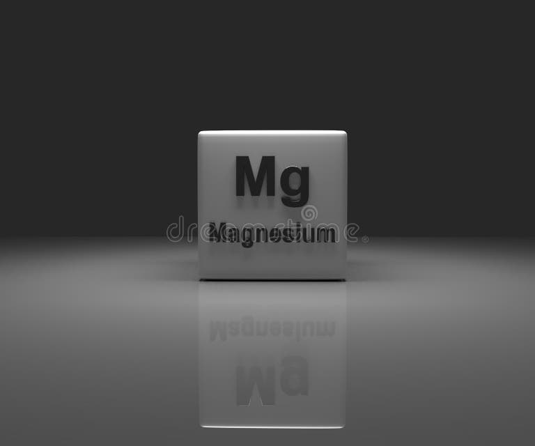 Cube with Magnesium Periodic System Stock Illustration - Illustration ...