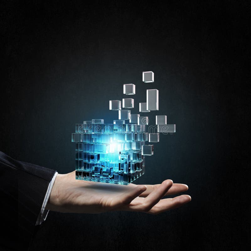 Digital cube stock image. Image of digits, monitor, digital - 8576711