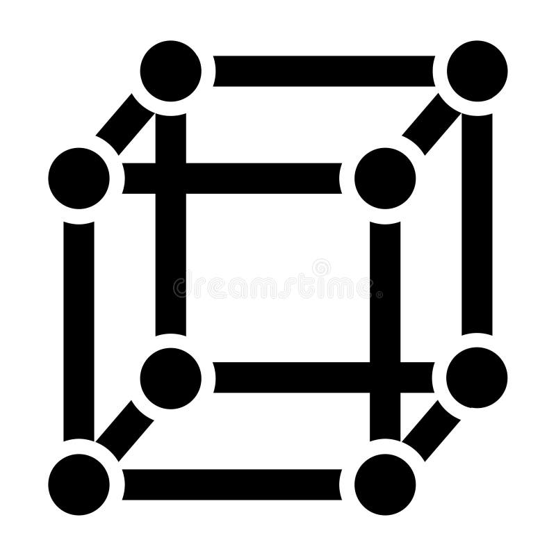 Cube Math Icon stock vector. Illustration of geometry - 250344884