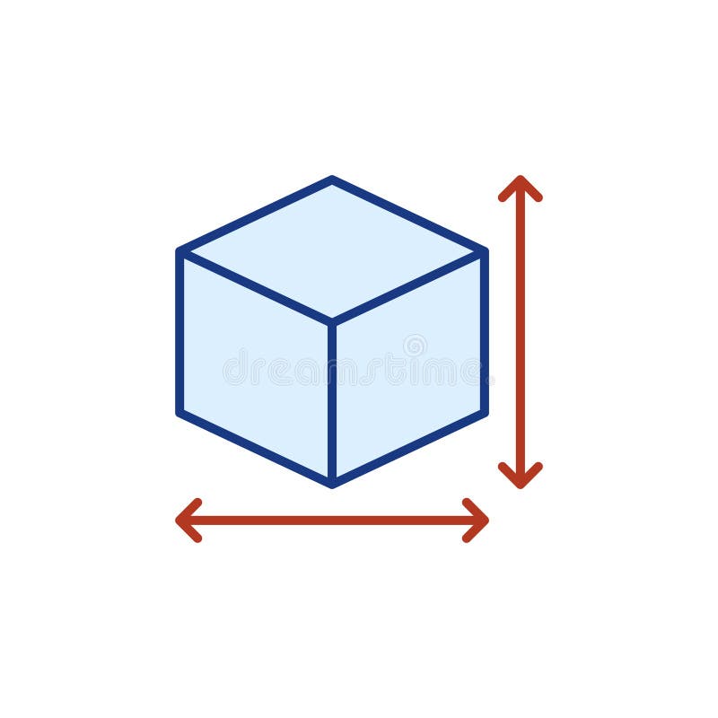 Cube Measurement Vector Concept Colored Icon or Symbol Stock ...