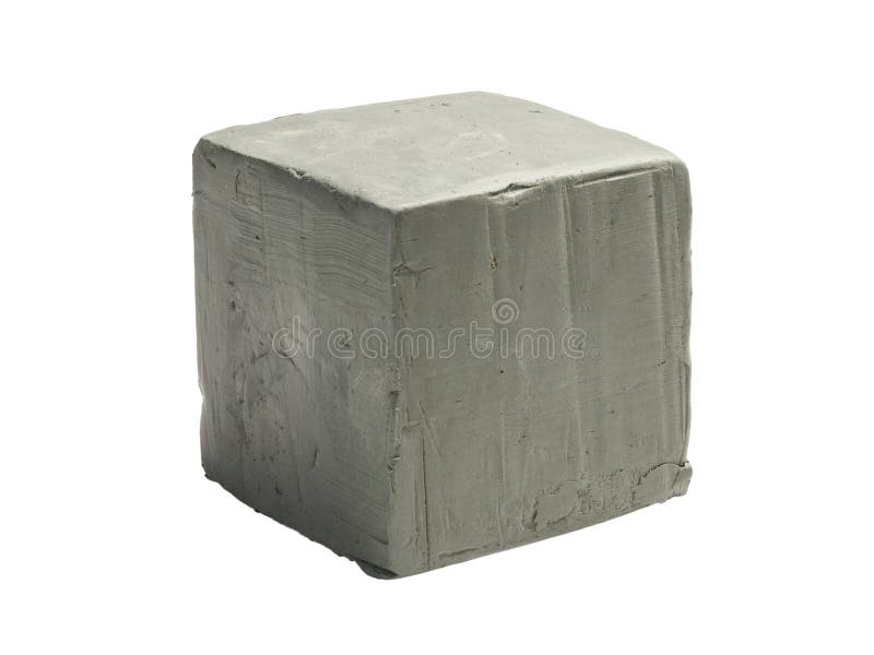 Cube from modeling clay stock image. Image of green, isolated - 27590187