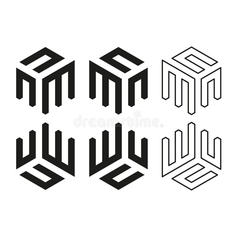 Monogram Shape Logo Stock Illustrations – 658,221 Monogram Shape Logo ...