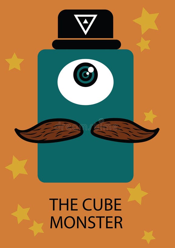 The cube monster stock illustration. Illustration of character - 46874560