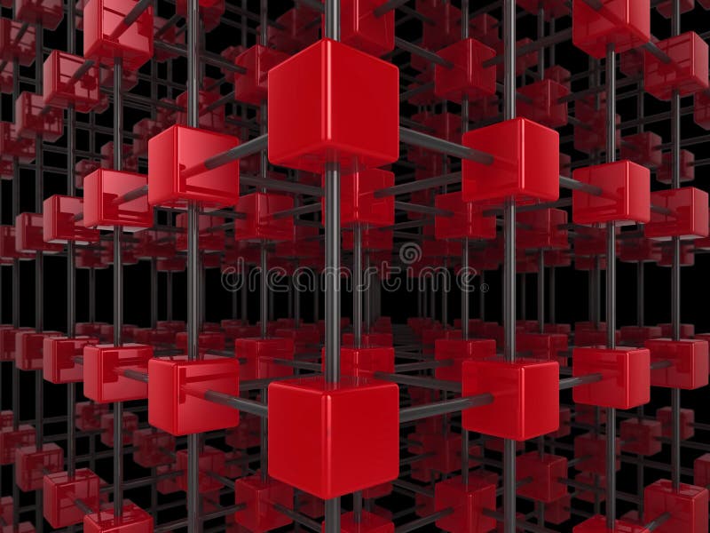 Cube network stock illustration. Illustration of modern - 14922944