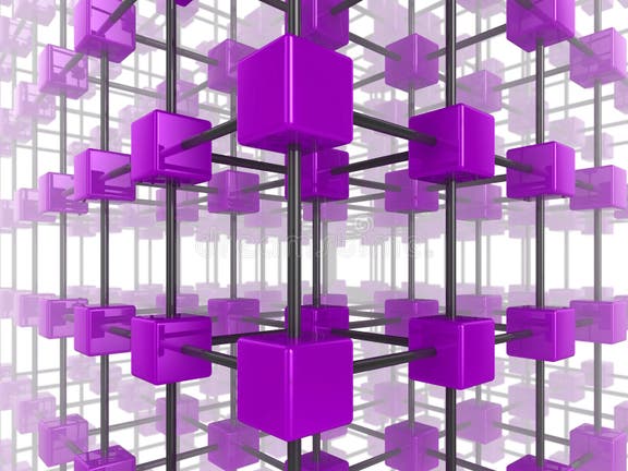 Cube network stock illustration. Illustration of global - 13340280