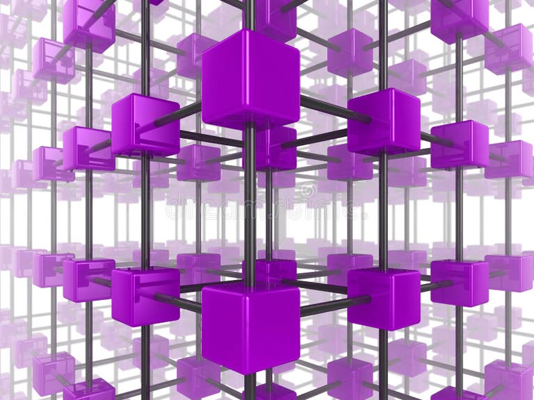 Cube network stock illustration. Illustration of global - 13340280