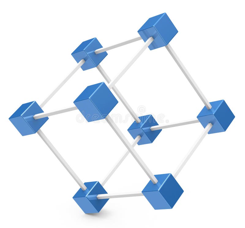 Cube network stock illustration. Illustration of connection - 33596681