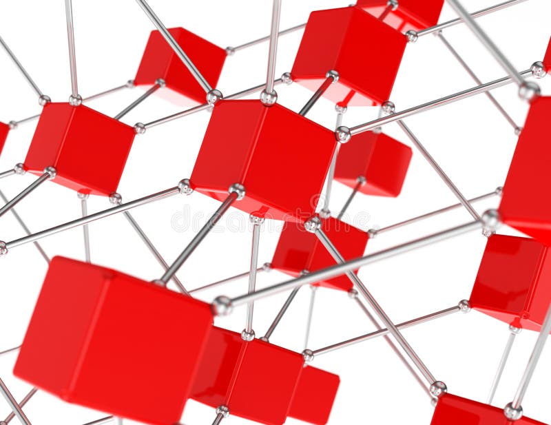 Cube network stock illustration. Illustration of connection - 33596681