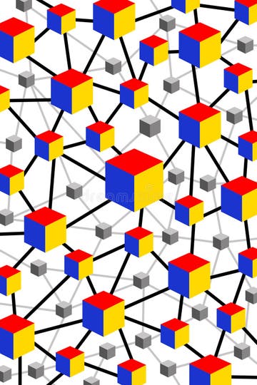 Cube network stock illustration. Illustration of connection - 33596681
