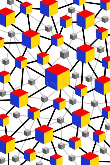 Cube network stock illustration. Illustration of connection - 33596681