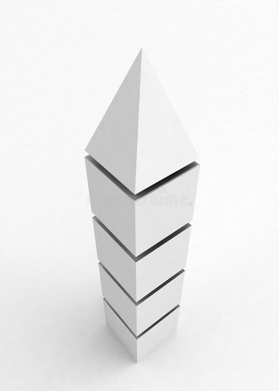 Cube Obelisk stock illustration. Illustration of creativity - 4472060