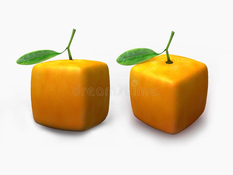 Cube orange stock illustration. Illustration of orange - 37512820