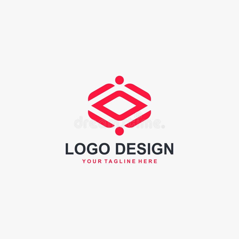 Cube Outline Logo Design Vector. Abstract Logo Design. Stock Photo ...