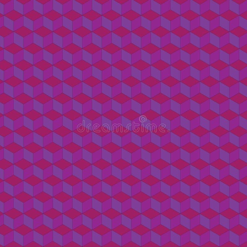 Cube Pattern in Purple and Magenta Stock Vector - Illustration of line ...