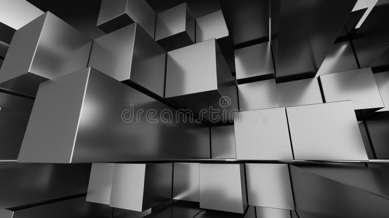 Cube Perspective Background Stock Illustration - Illustration of light ...