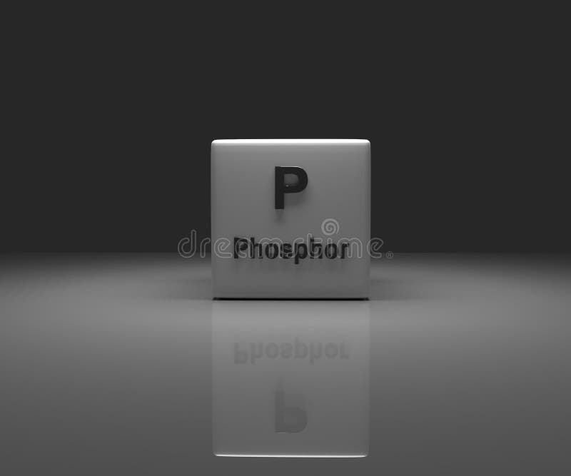 Cube with Phosphor Periodic System Stock Illustration - Illustration of ...