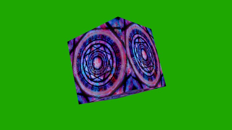 Cube Magic Circle Powerful Glow Blue Thunder Bolt Red Flame Energy with ...