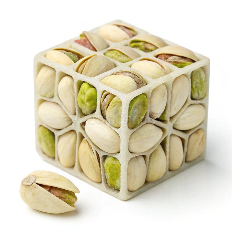 Cube of Pistachios stock illustration. Illustration of grains - 363263847