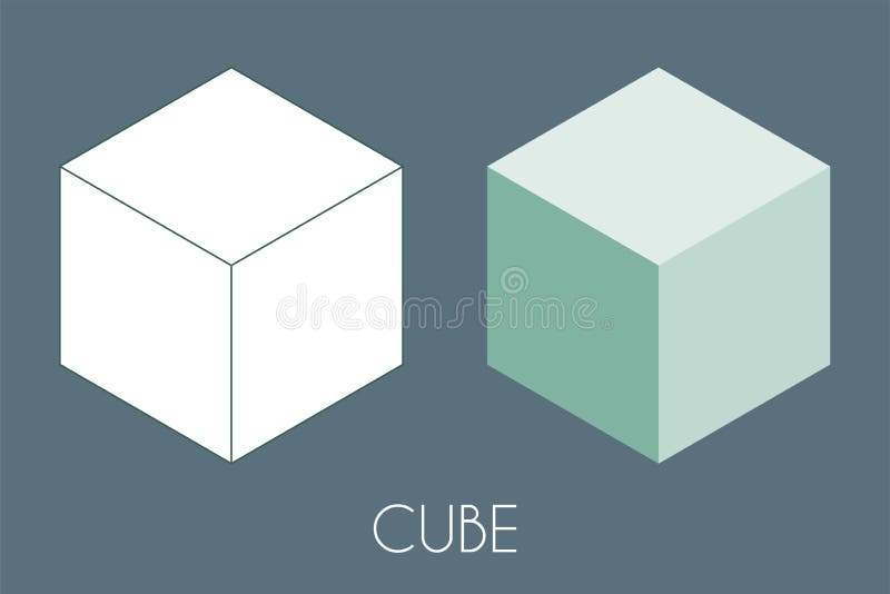 Cube Platonic Solid. Sacred Geometry Vector Illustration Stock Vector ...
