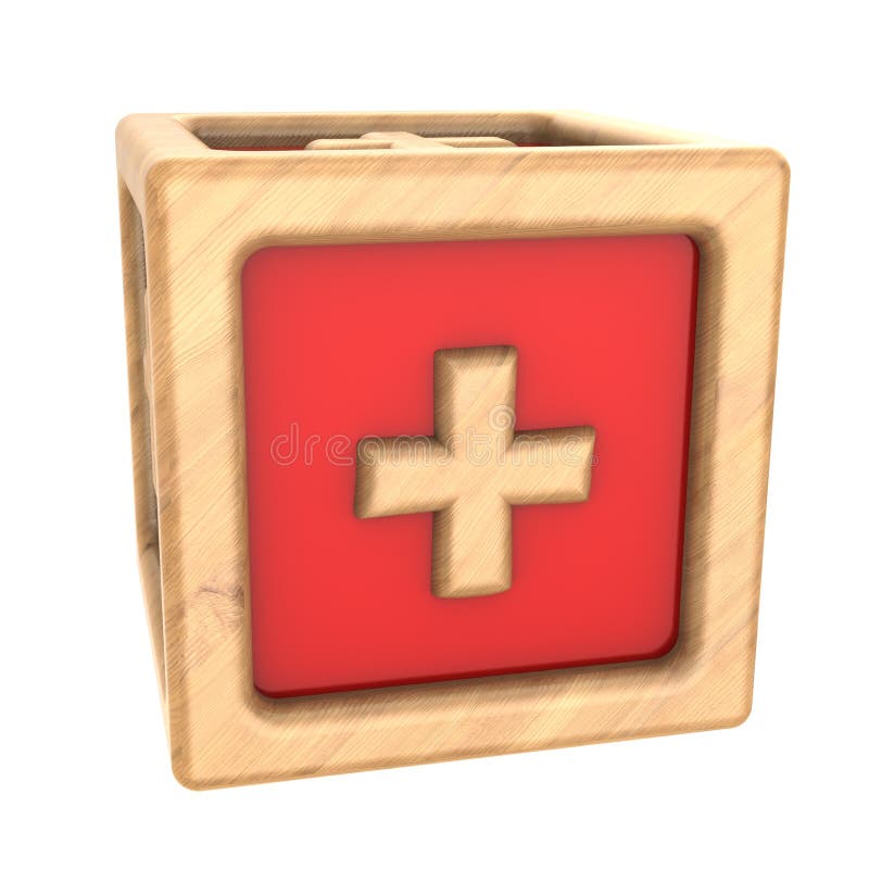 Cube plus stock illustration. Illustration of play, letter - 78249259