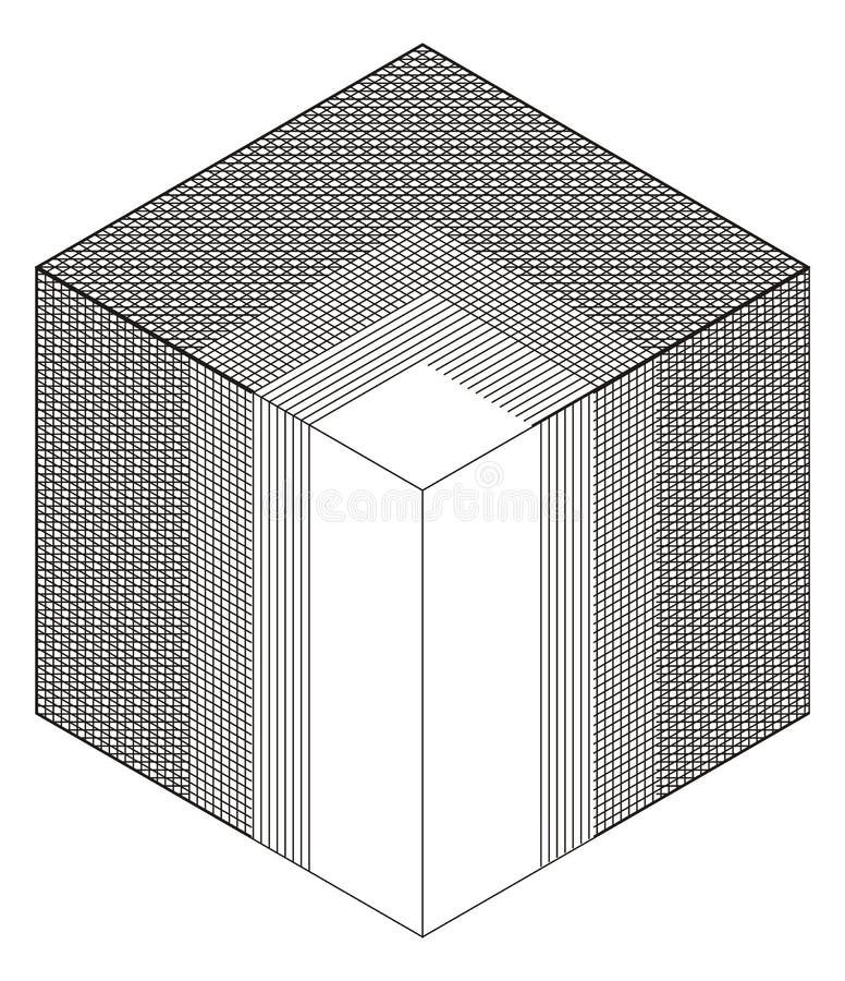Cube stock illustration. Illustration of abstract, figure - 56530613
