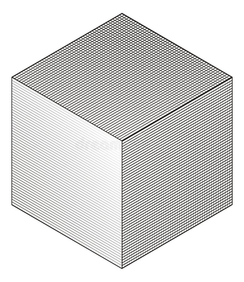 Cube stock illustration. Illustration of parallel, design - 56530769