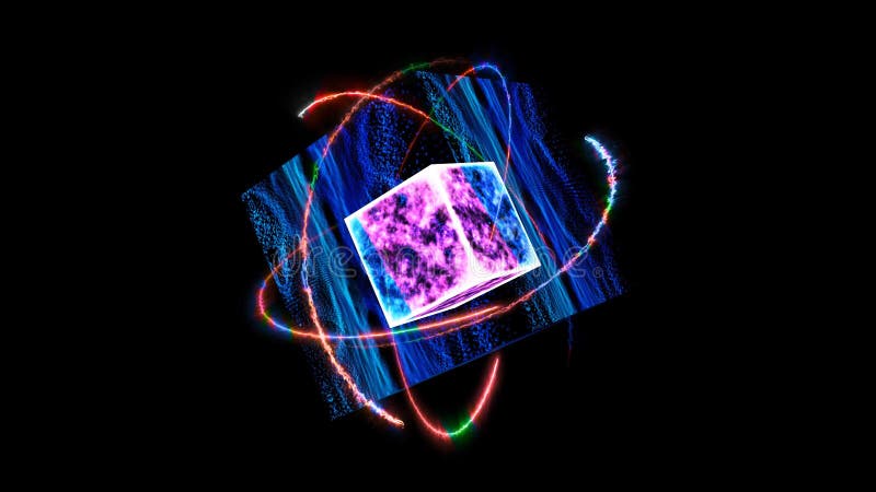 Cube Quantum Computer Core Futuristic Technology Digital Layer ...