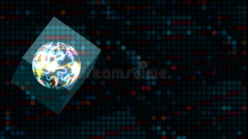 Quantum Computer Futuristic Technology Digital Holographic Process ...