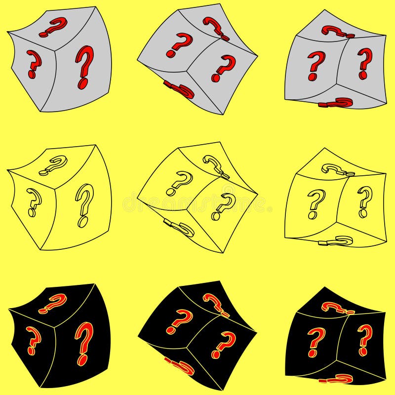 A Cube with a Question-mark (3d) Stock Vector - Illustration of sign ...