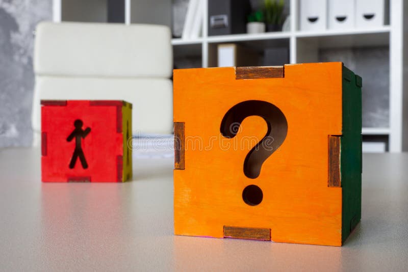 Cube with a Question Mark and a Figure of a Candidate, Symbolizing ...