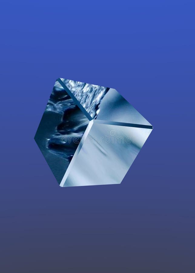 CUBE REFLECTION MIRROR stock illustration. Illustration of tutorial ...