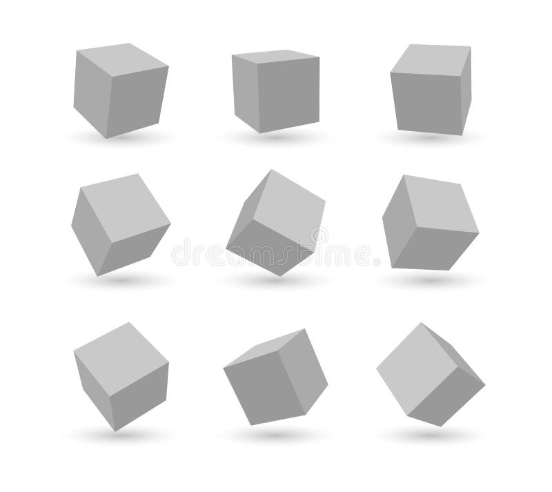 Cube shape box stock vector. Illustration of element - 210014026