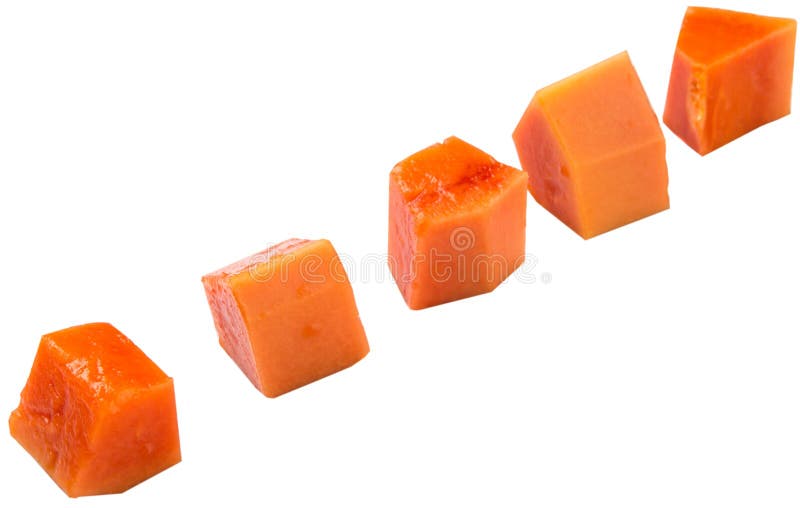 Cube Shape Papaya Fruit IV stock image. Image of small - 43787007